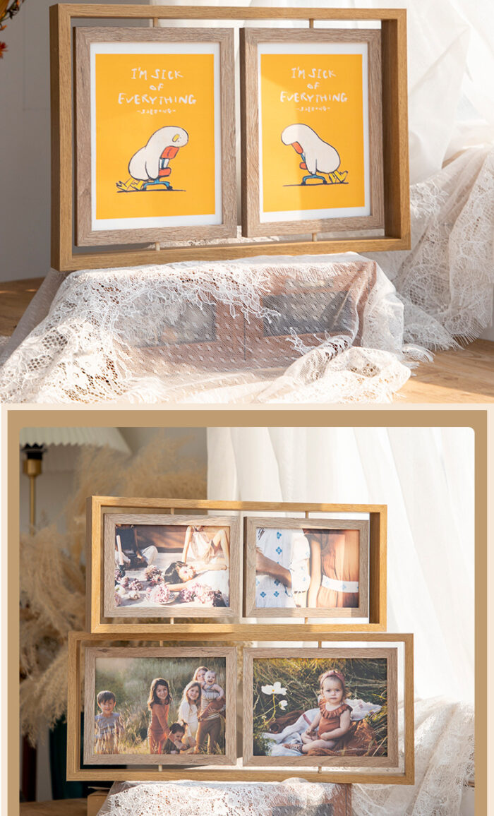 Khung ảnh Gỗ Xoay Hai Mặt Quà Tặng Sinh Nhật WE2664 | Flexdecor VN