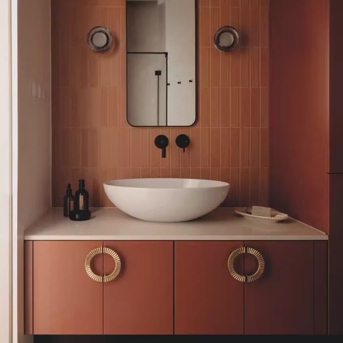 Tay Nắm Tủ đồng Trang Trí Hình Bán Nguyệt MT2440 | Flexdecor VN